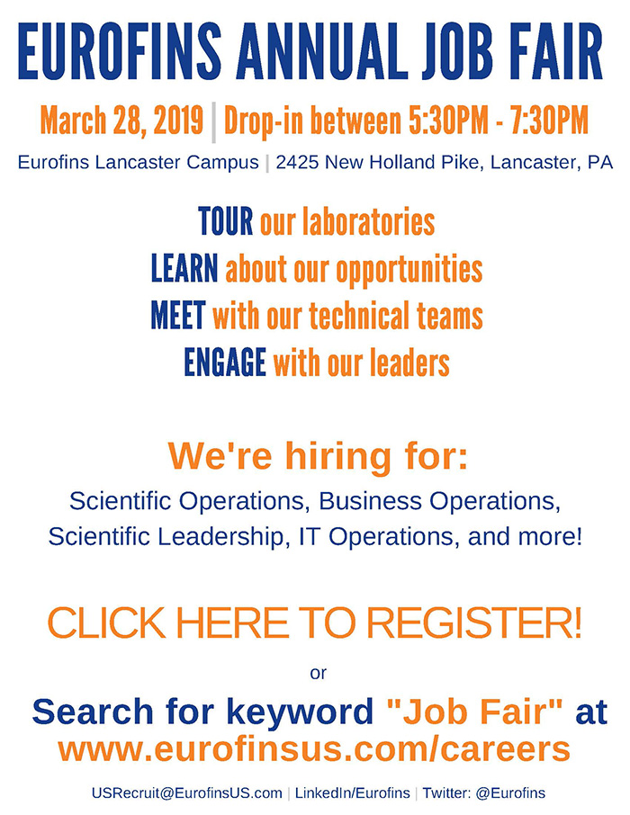 Career Opportunities at Eurofins Lancaster Laboratories - Eurofins USA
